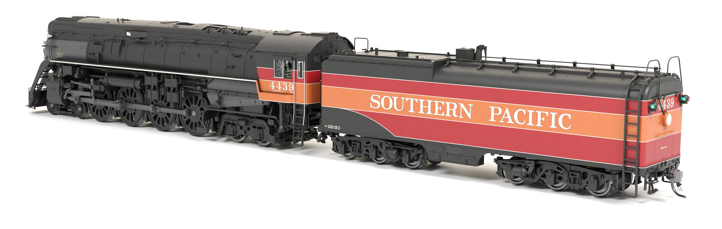 9830 Southern Pacific GS-4 4-8-4, #4439, Deskirted, Partial Daylight P