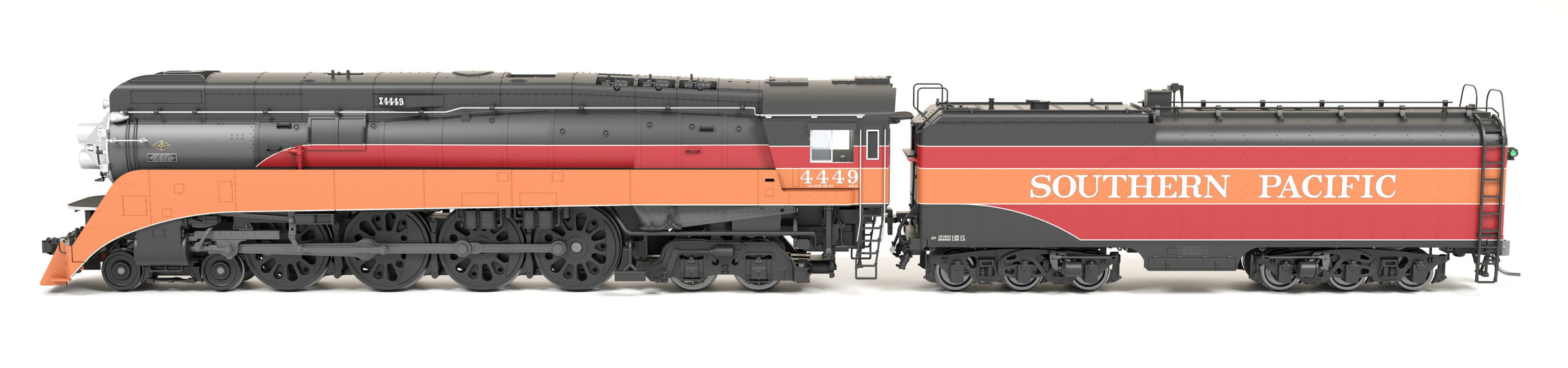 9838 Southern Pacific GS-4, #4449, w/ Full Skirts, Full Daylight Paint