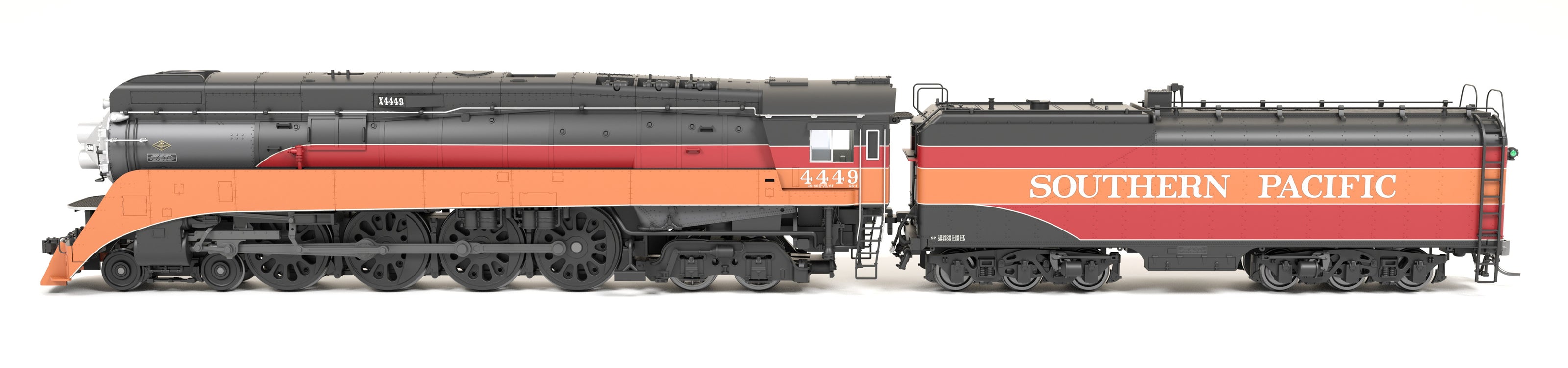 9838 Southern Pacific GS-4, #4449, w/ Full Skirts, Full Daylight Paint