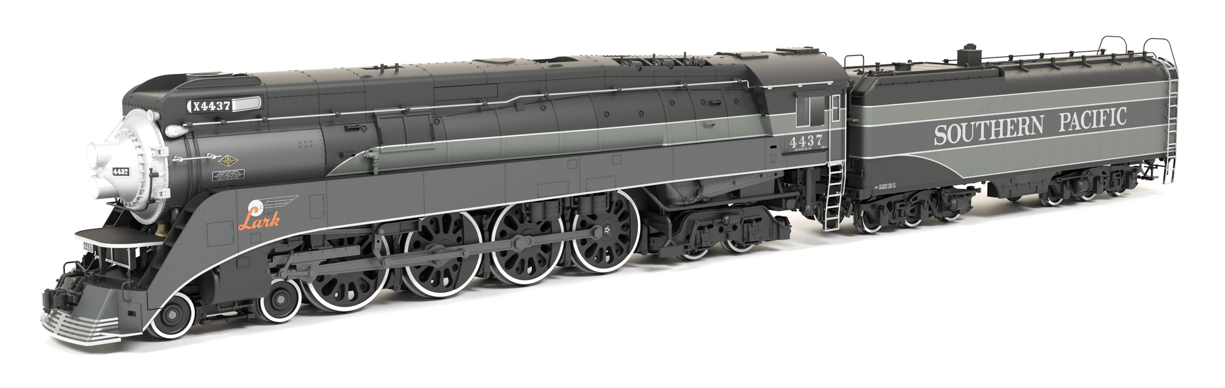 9844 Southern Pacific GS-4, #4437, "Lark" Two-Tone Gray Fantasy Paint,