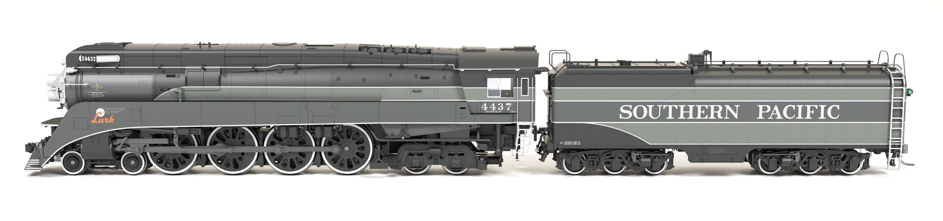 9845 Southern Pacific GS-4, #4437, "Lark" Two-Tone Gray Fantasy Paint,