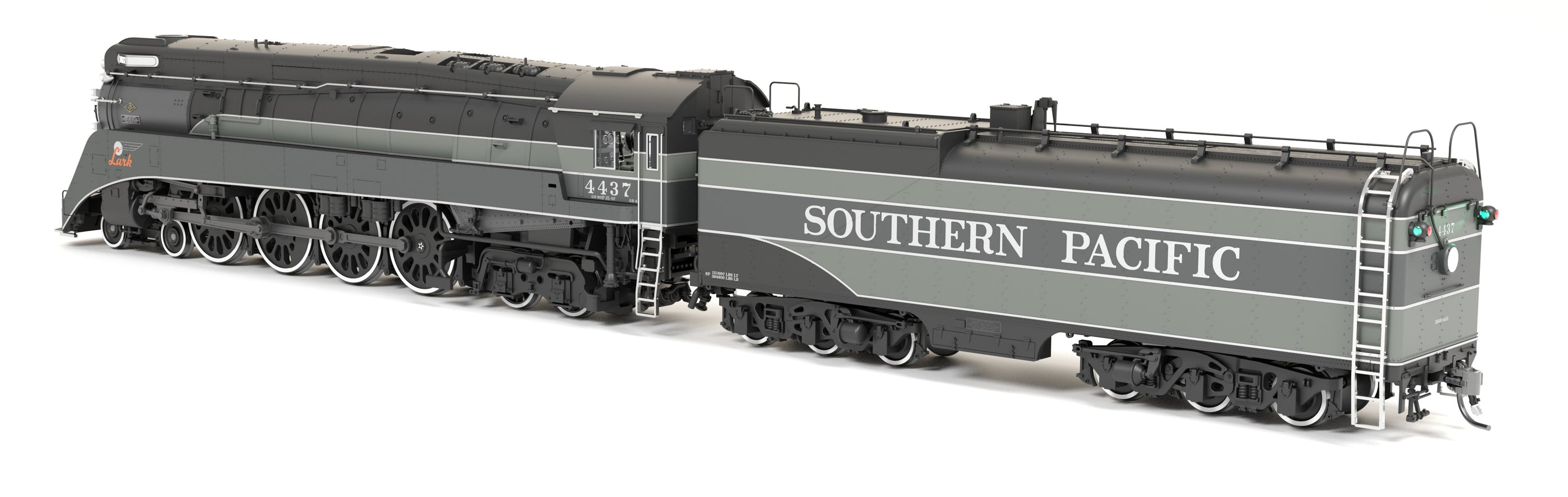 9844 Southern Pacific GS-4, #4437, "Lark" Two-Tone Gray Fantasy Paint,