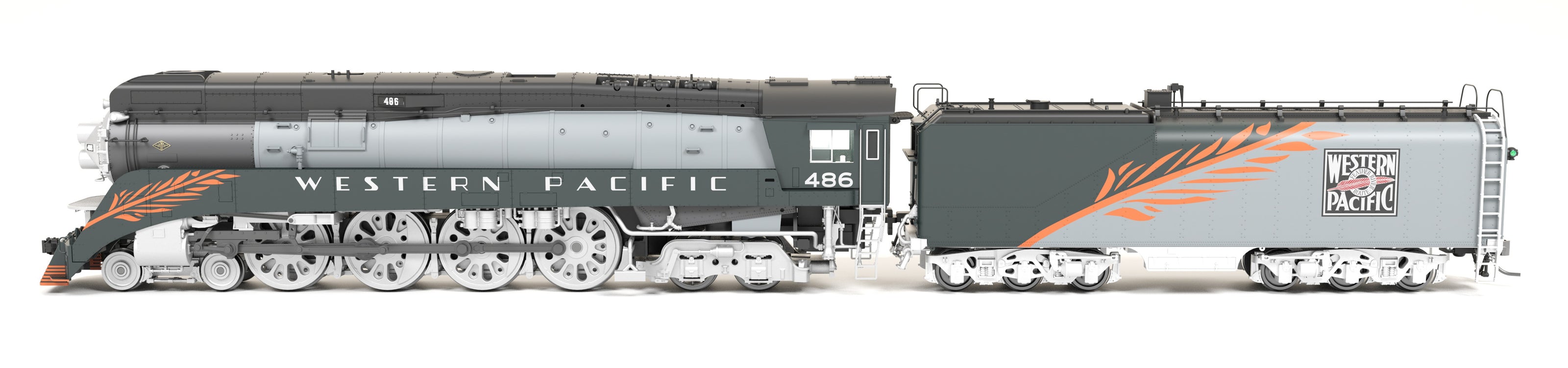 9848 Western Pacific GS-4, #486, Green/Gray/Orange Heritage Fantasy Pa