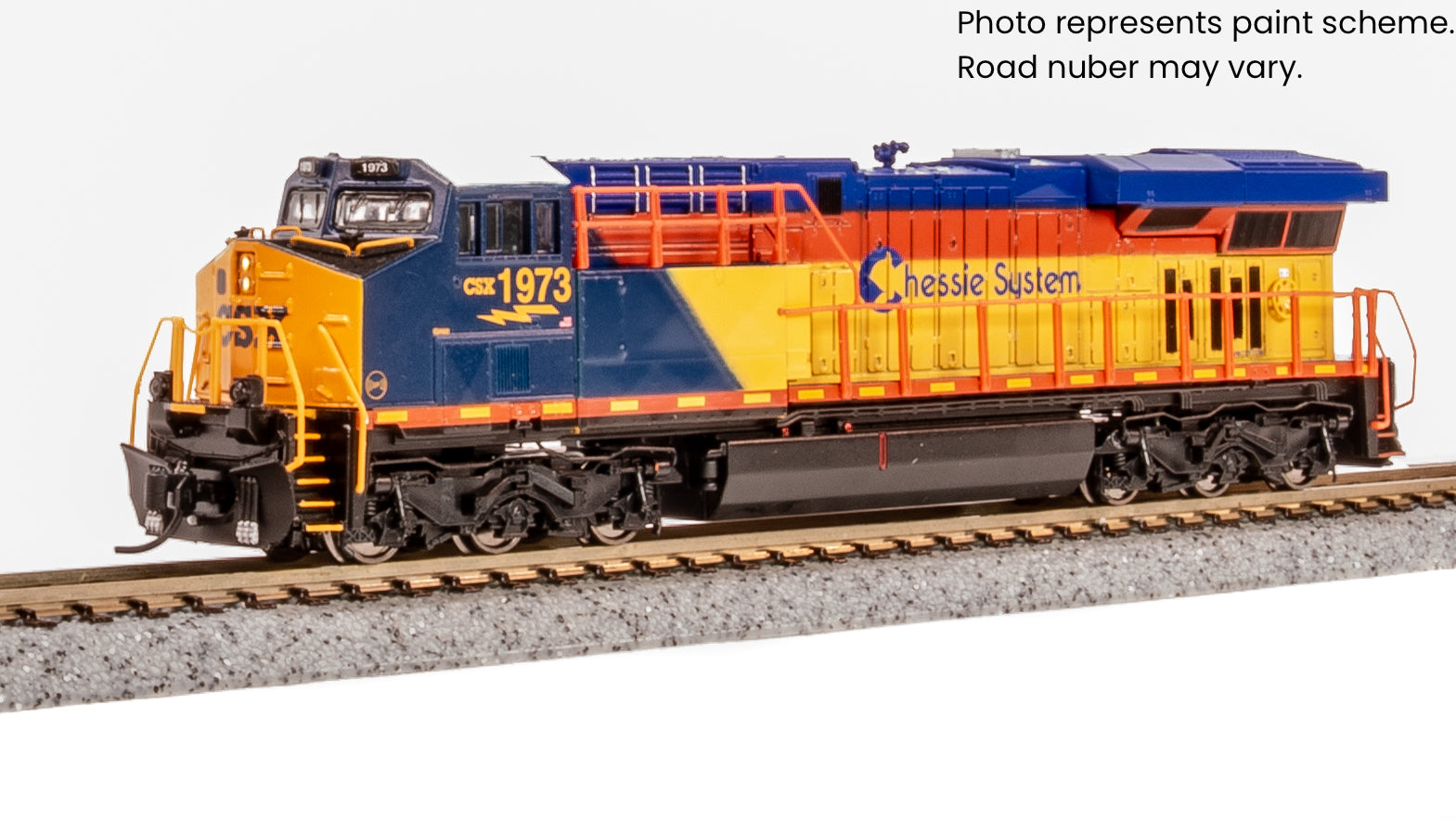9864 GE ES44AC, CSX 1973, Chessie System Heritage Paint, Paragon4 Soun