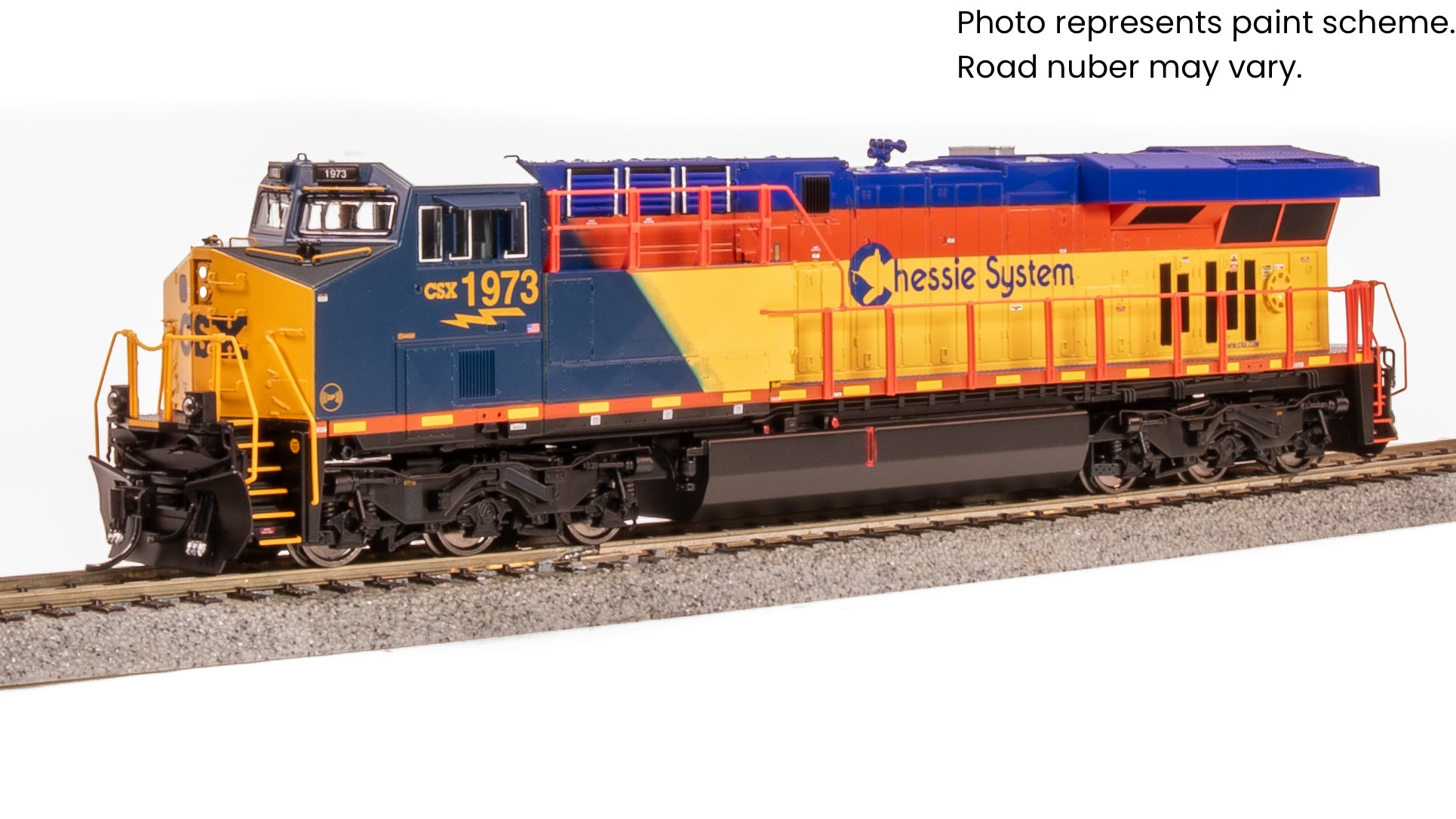 9865 GE ES44AC, CSX 1973, Chessie System Heritage Paint, No-Sound / DC