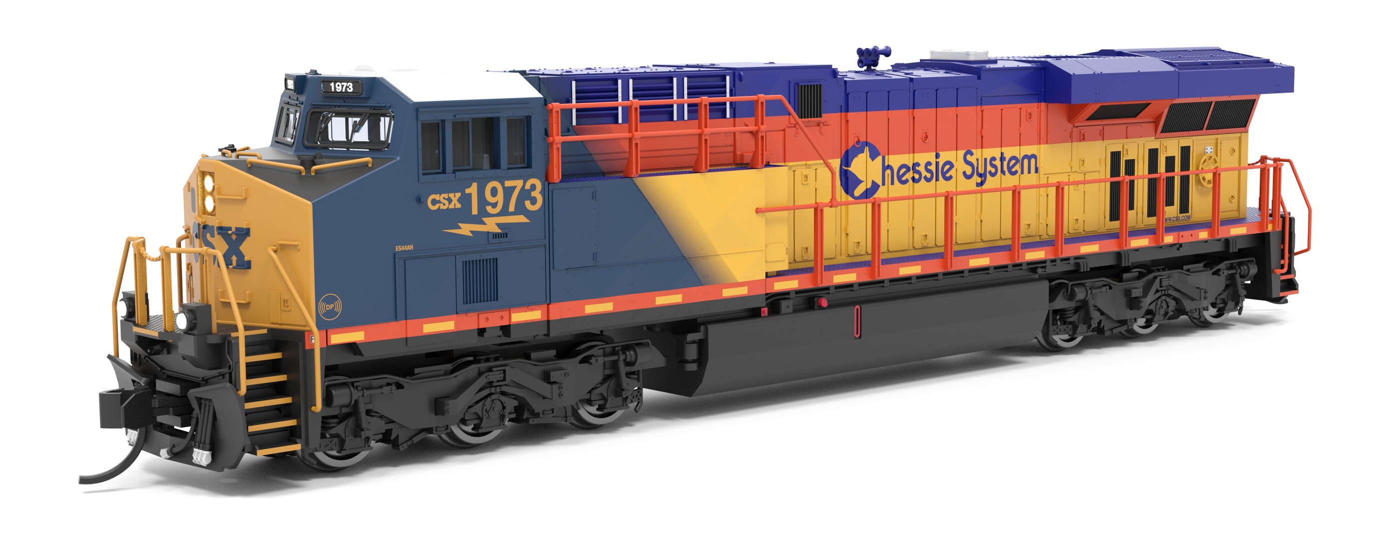 9888 GE ES44AC, CSX 1973, Chessie System Heritage Paint, Paragon4 Soun
