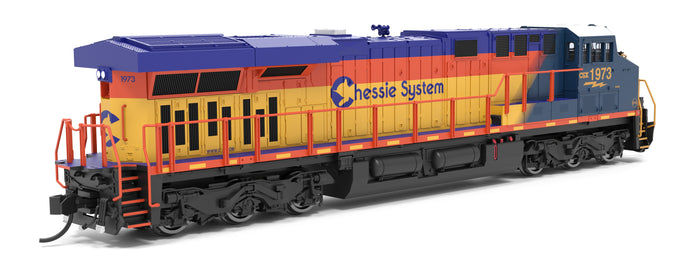 9888 GE ES44AC, CSX 1973, Chessie System Heritage Paint, Paragon4 Soun