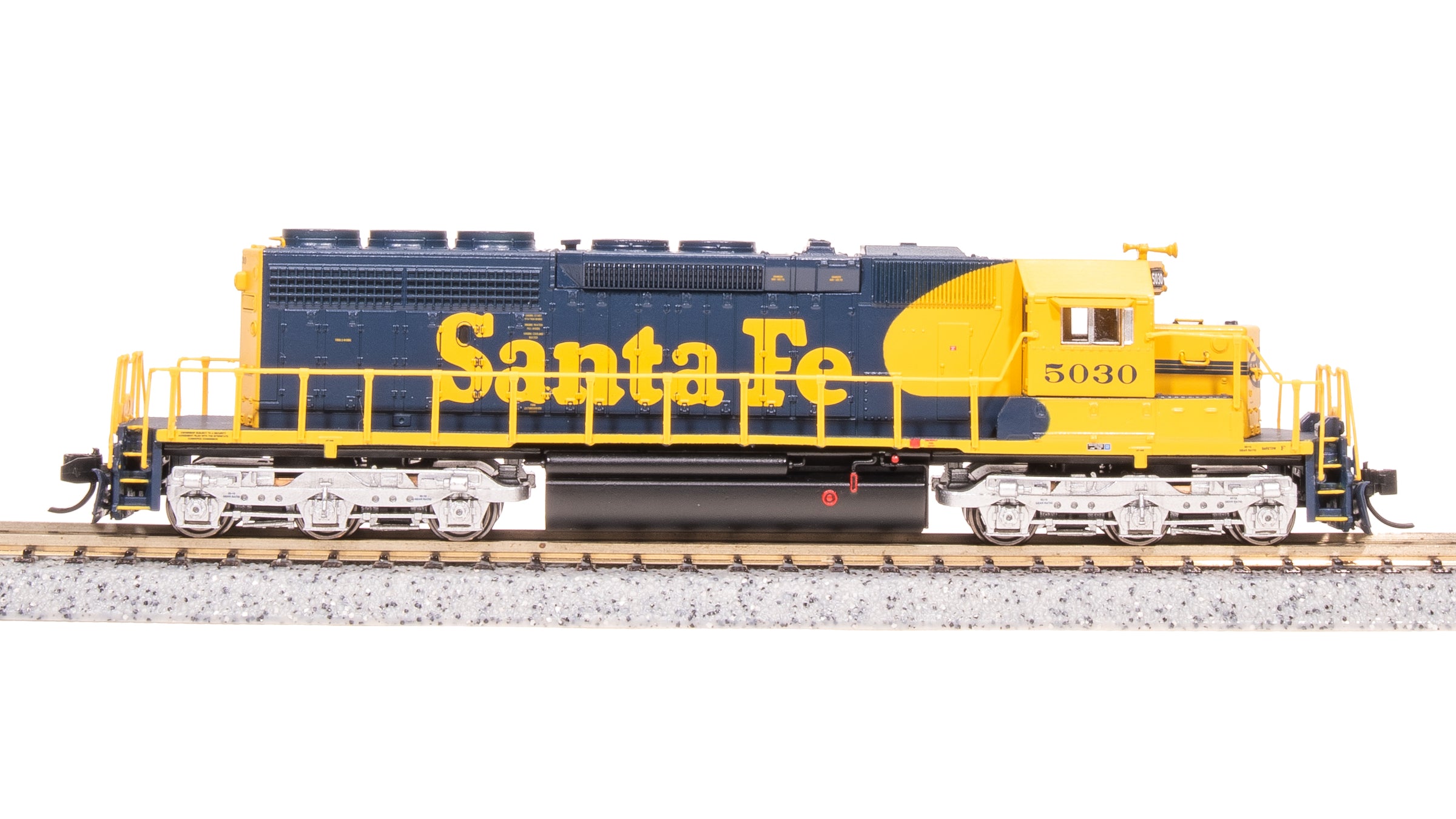 9950 EMD SD40-2, ATSF 5030, Yellow Bonnet, No-Sound / DCC-Ready, N