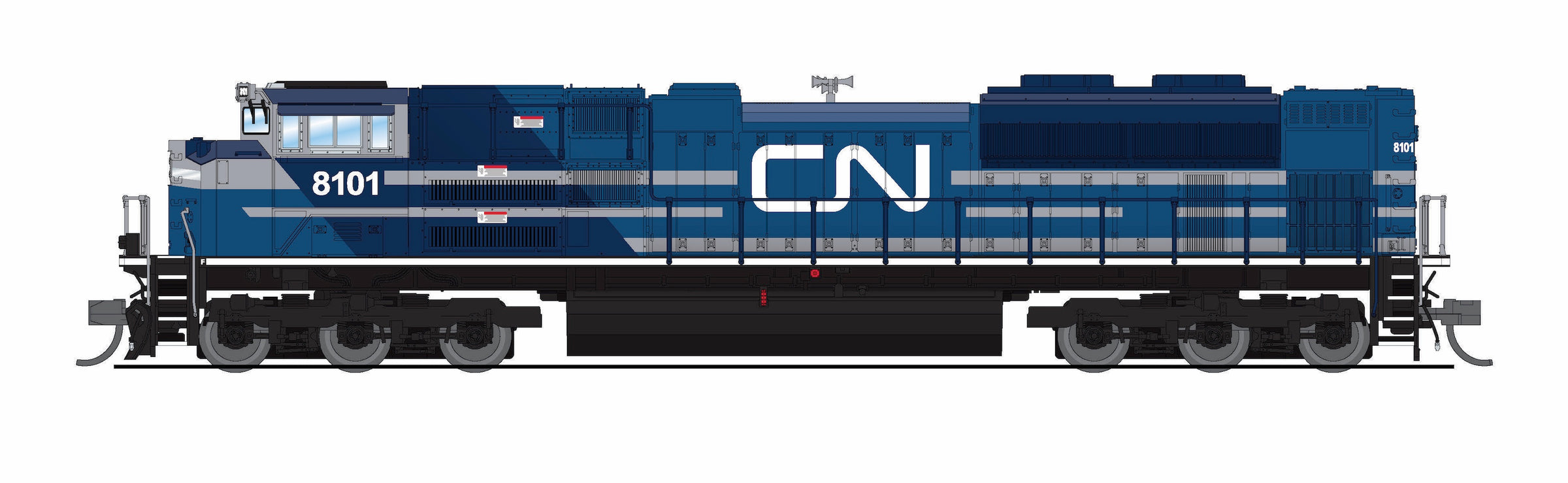 9963 EMD SD70ACe, CN 8102, Blue & White, Paragon4 Sound/DC/DCC, N