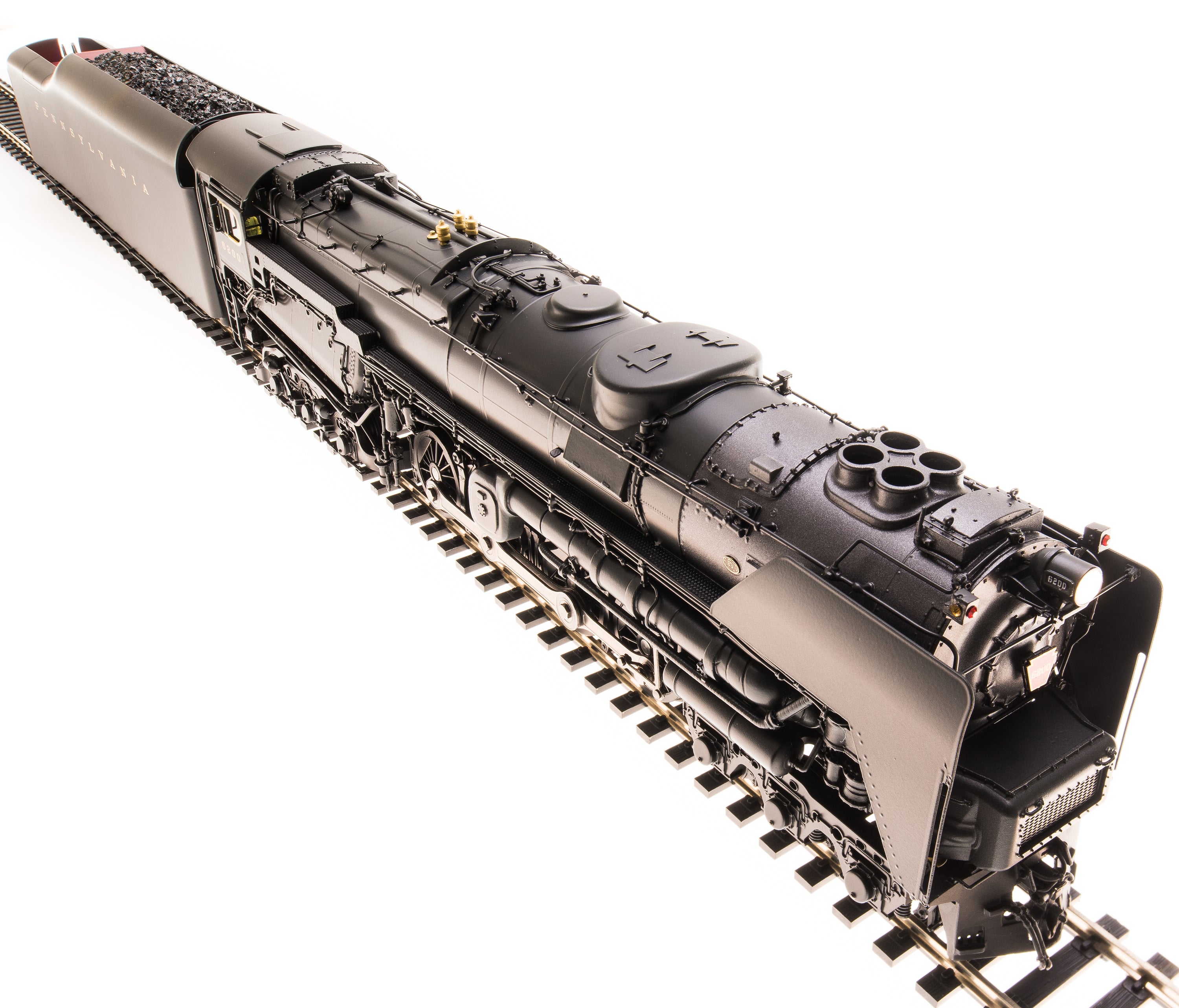 6186 PRR S2 6-8-6 Turbine #6200, with large smoke deflectors, Paragon4