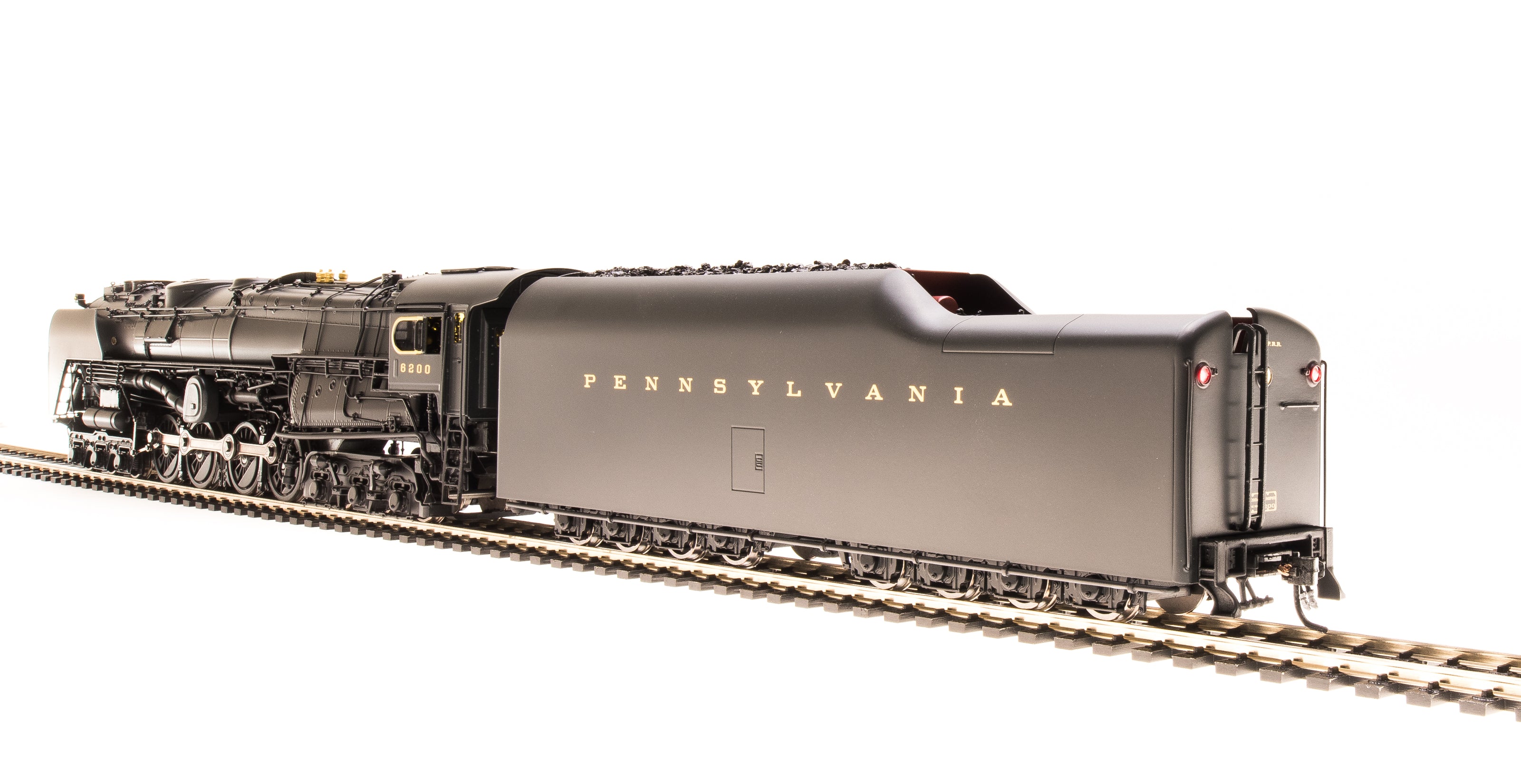 6186 PRR S2 6-8-6 Turbine #6200, with large smoke deflectors, Paragon4