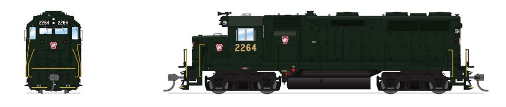 8226 EMD GP35, PRR 2264, w/ Red Keystone Scheme, No-Sound / DCC-Ready,
