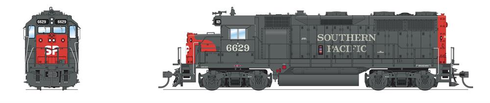 8228 EMD GP35, SP 6629, Bloody Nose, SP on Nose, No-Sound / DCC-Ready,